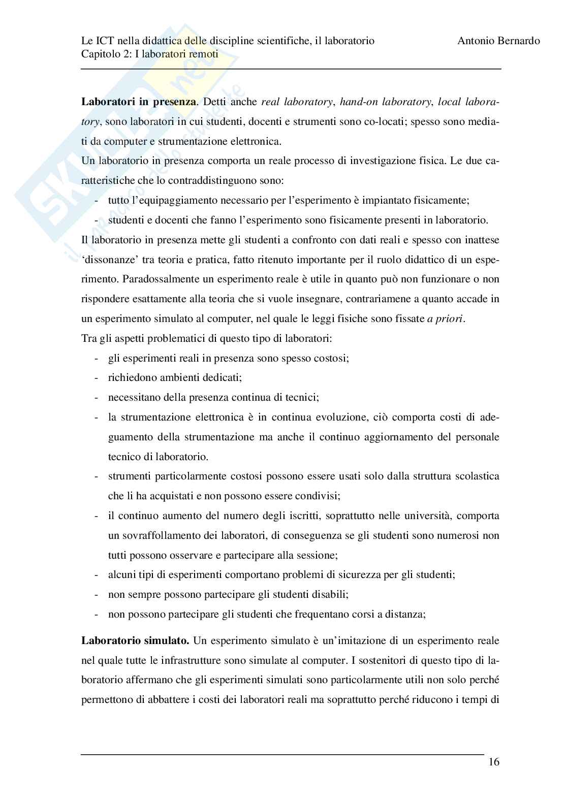 Tecnologie informatiche nella didattica delle discipline scientifiche