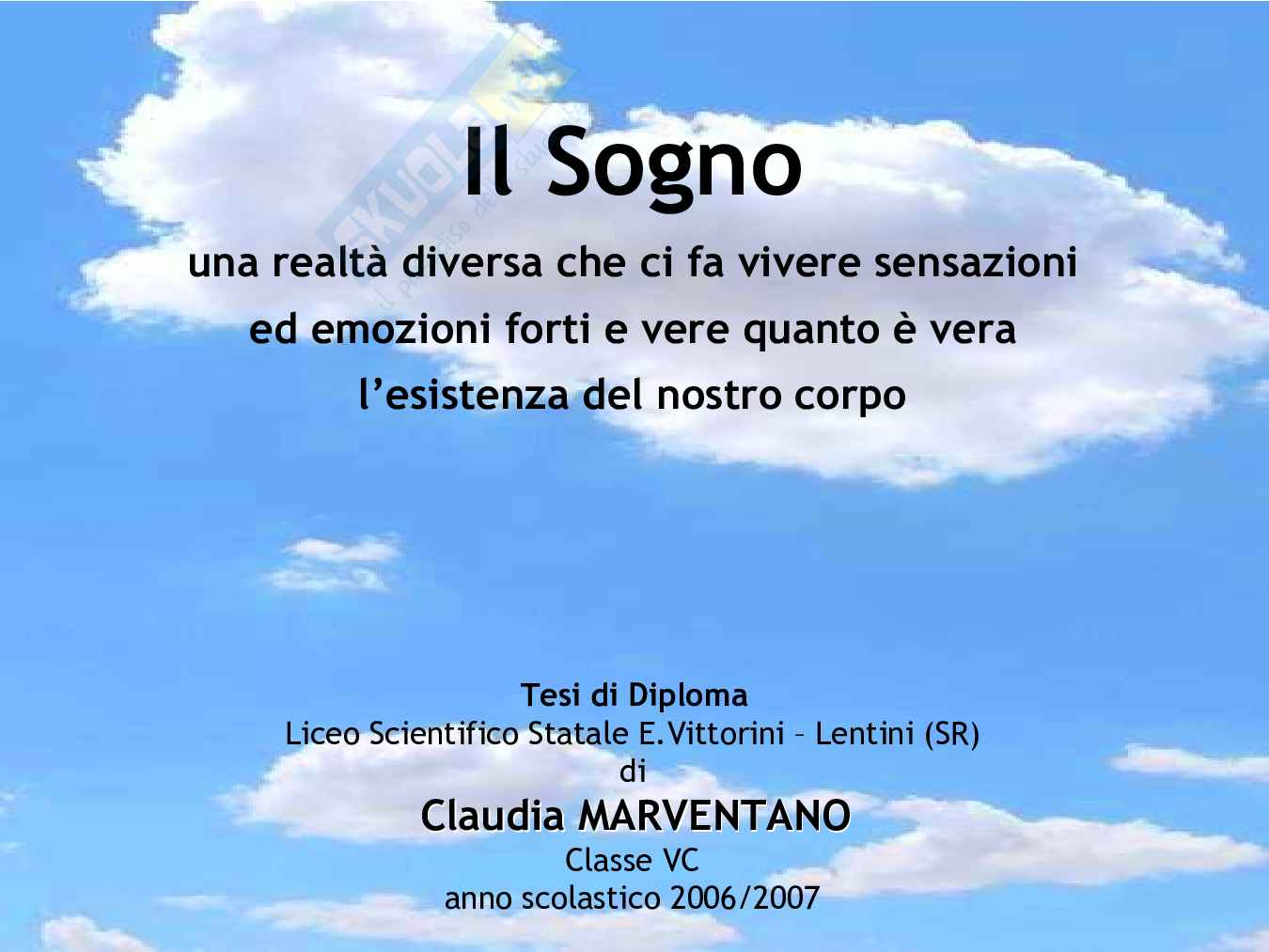 Sogno - Tesina