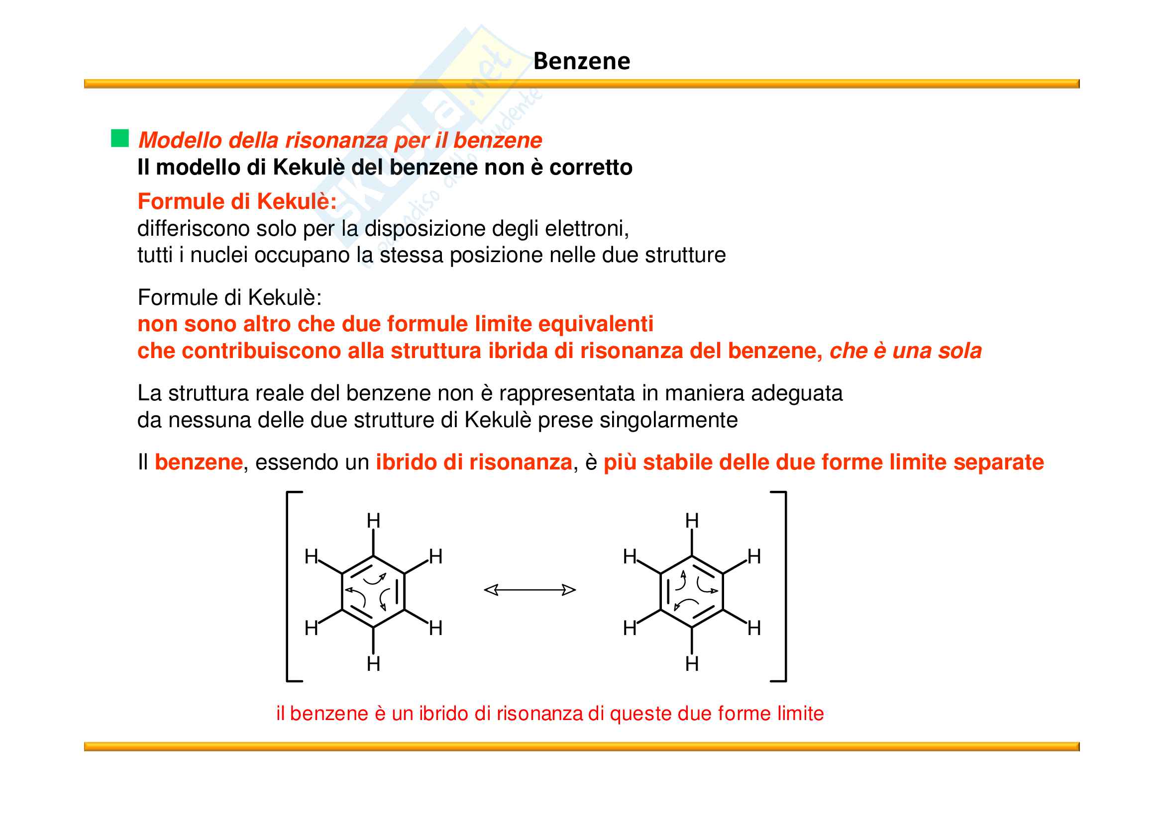 Composti aromatici: Appunti di chimica