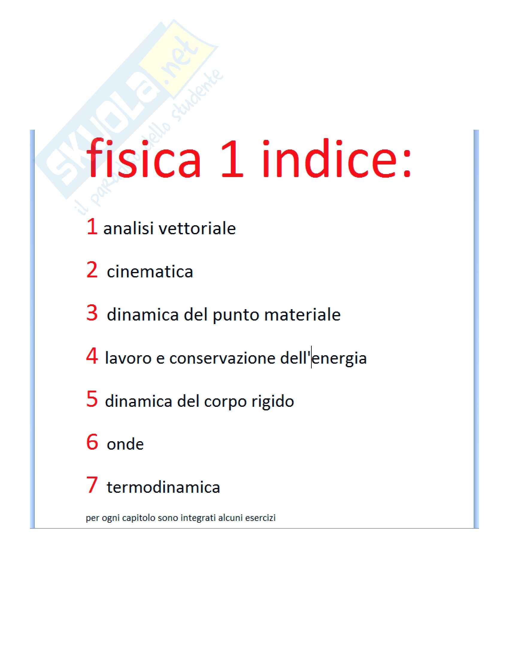 Teoria completa e esercizi: Appunti di Fisica 1