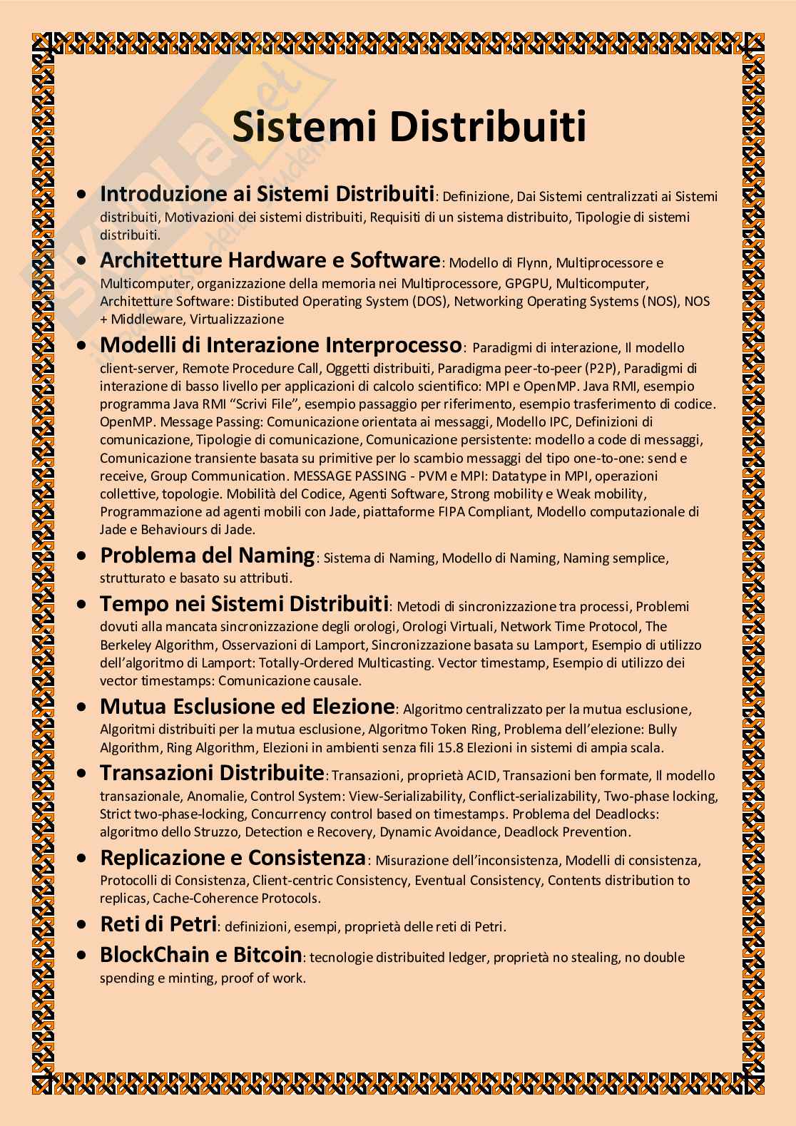 Sistemi distribuiti - teoria completa