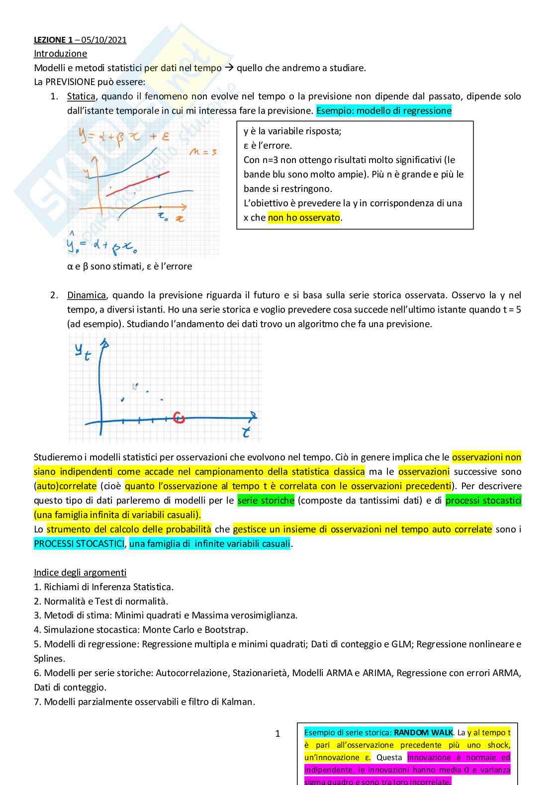 Appunti di teoria di Statistica II