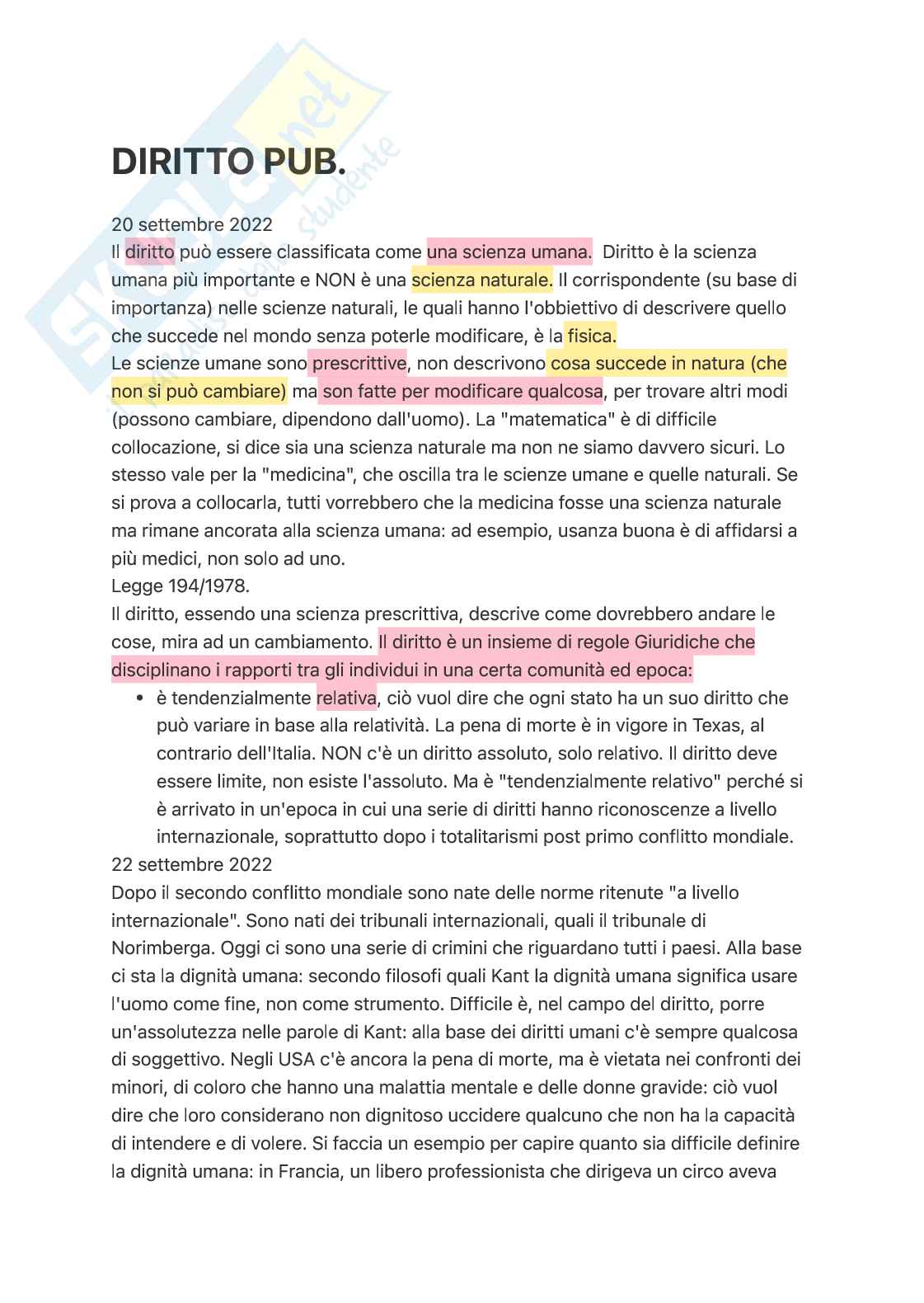 Appunti delle lezioni di Diritto pubblico Appunti delle lezioni di Diritto pubblico