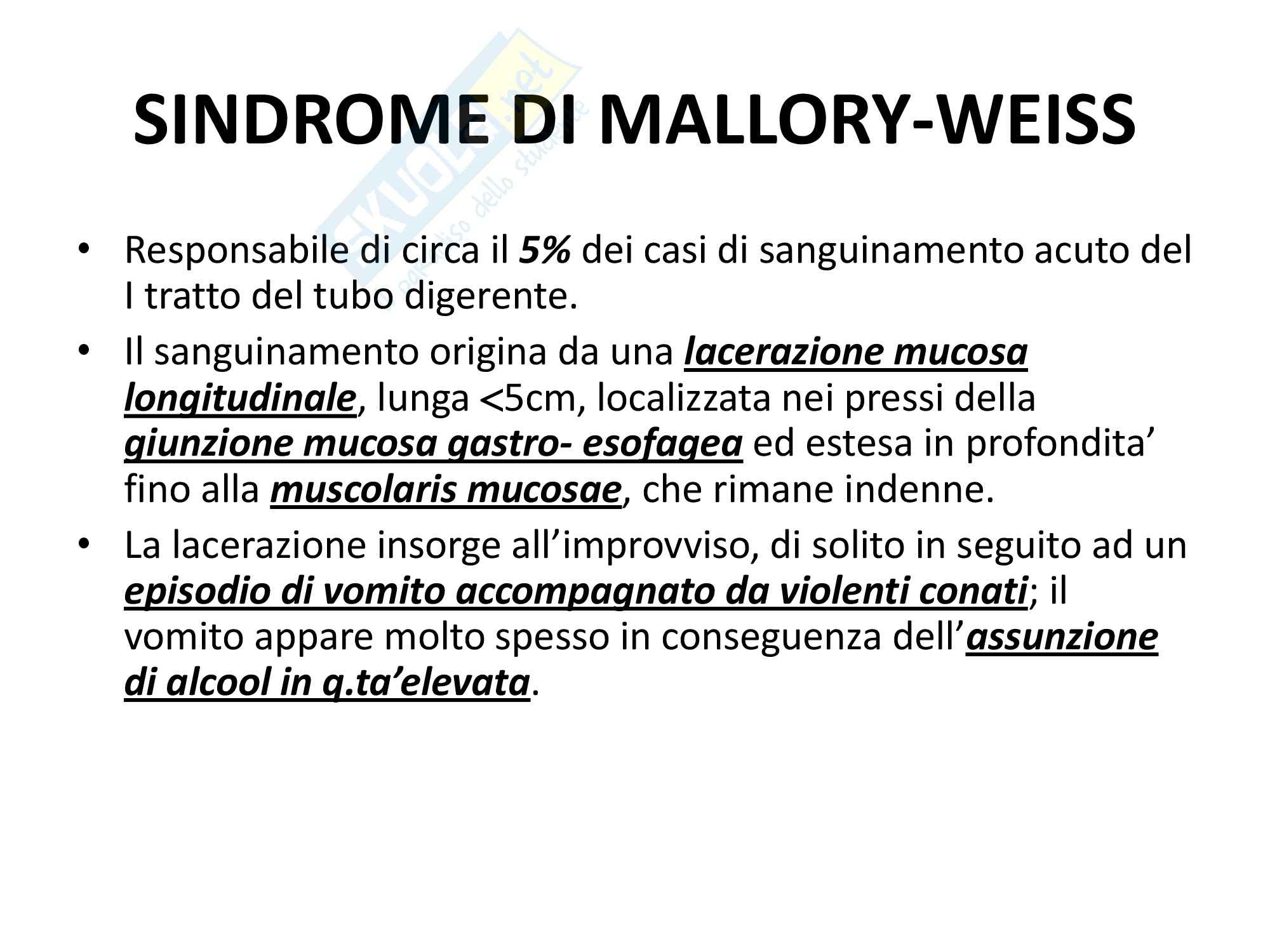 Sindrome di Mallory Weiss
