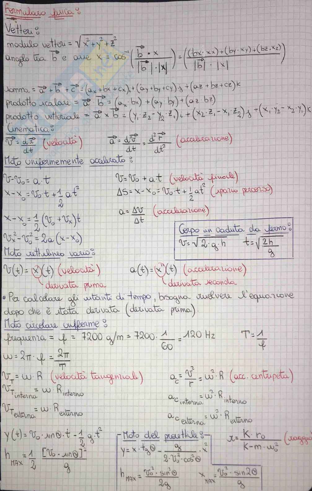 Formulario fisica1 (seconda parte)