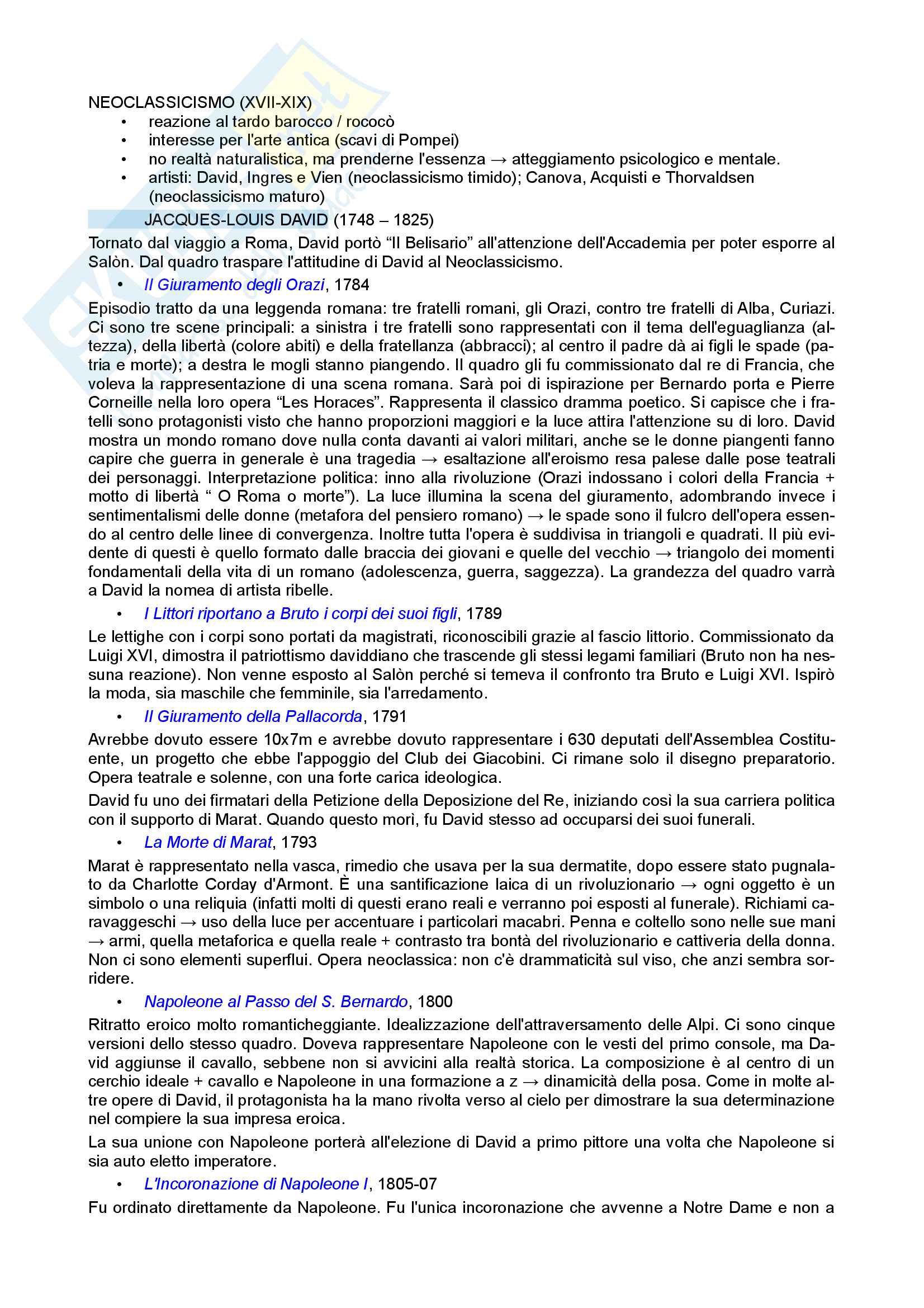 Riassunti esame Storia dell'Arte , prof Nigro, libro consigliato I ...