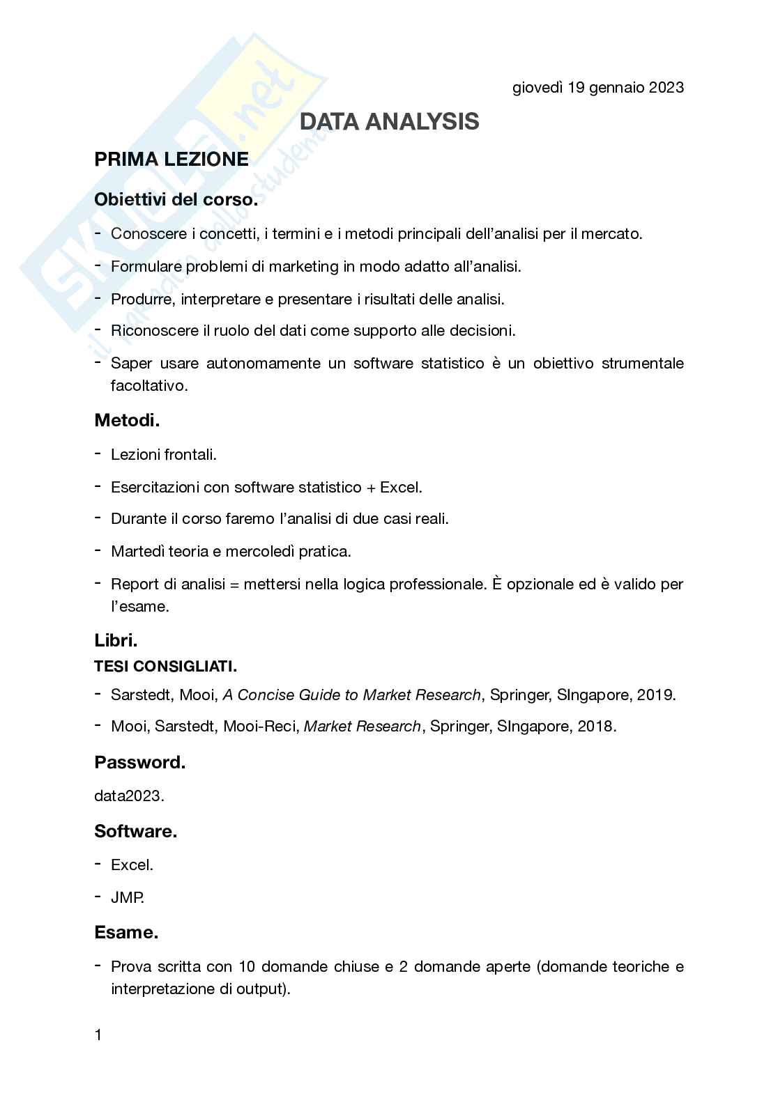 Appunti Data Anlysis