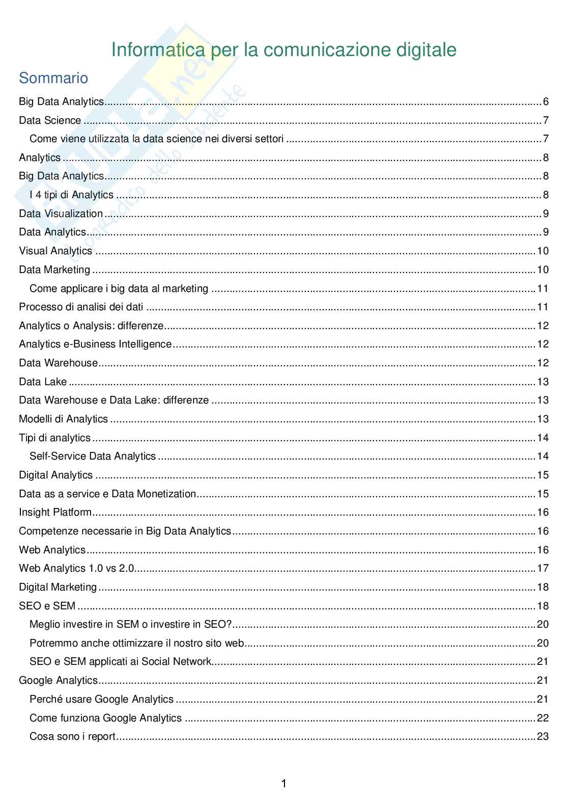 Informatica per la comunicazione digitale
