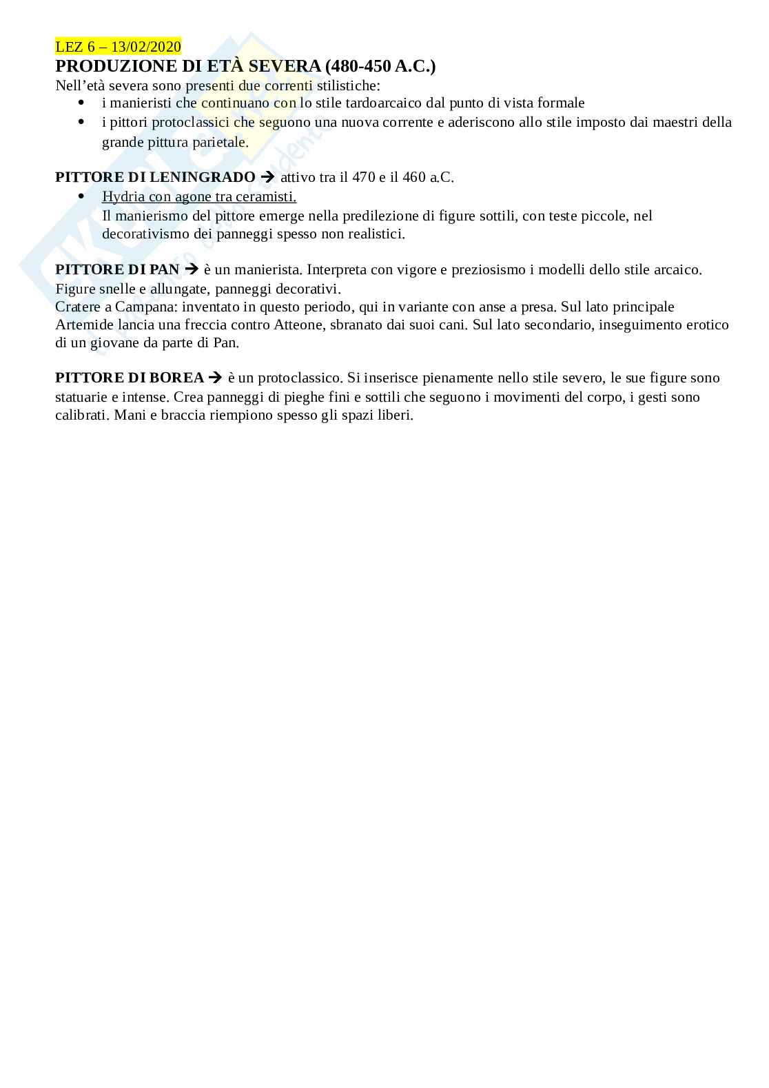 Archeologia greca (Modulo I - Leioni 6-9)