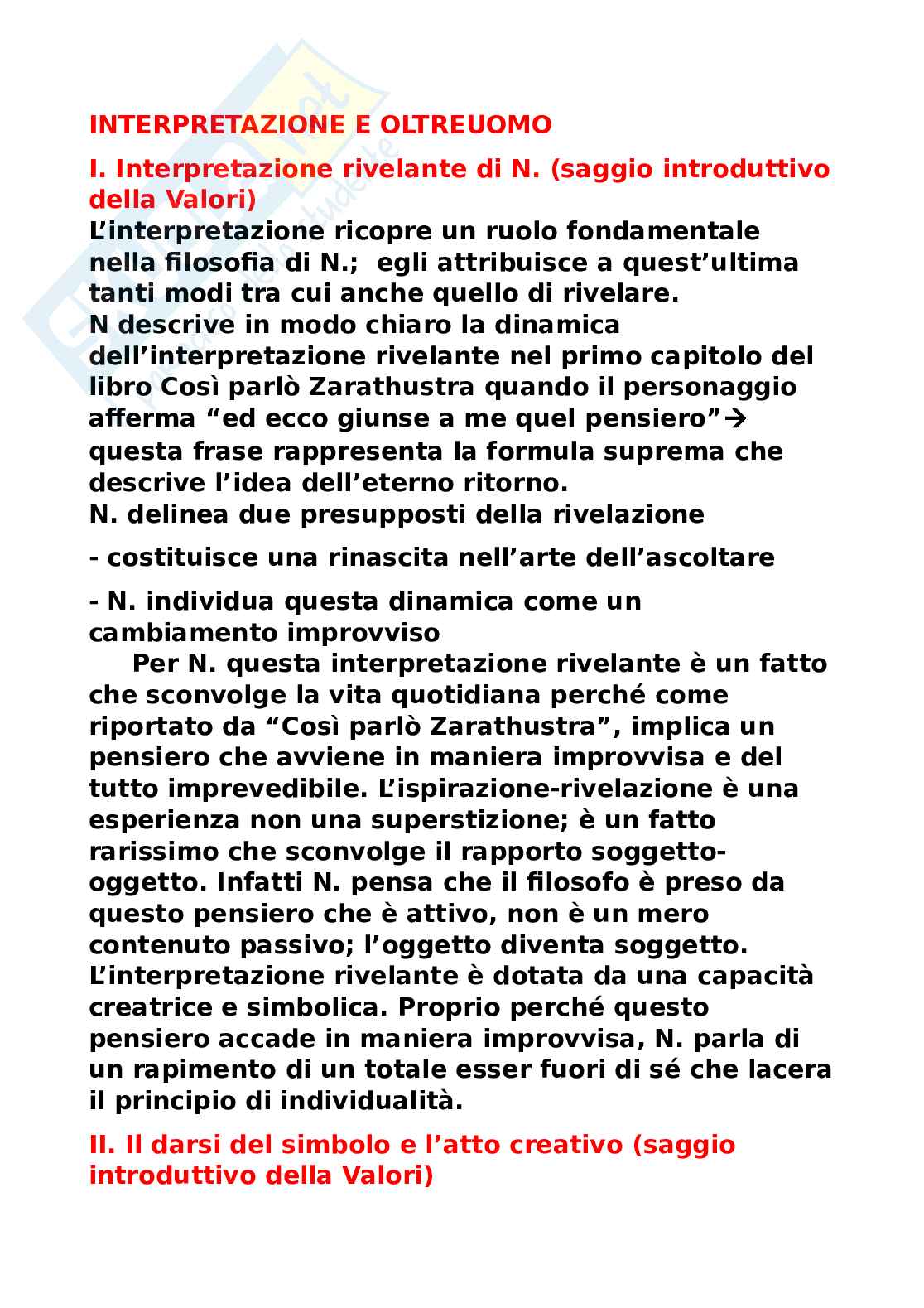 Riassunto esame Storia della filosofia contemporanea, Prof. Valori Furia, libro consigliato ...