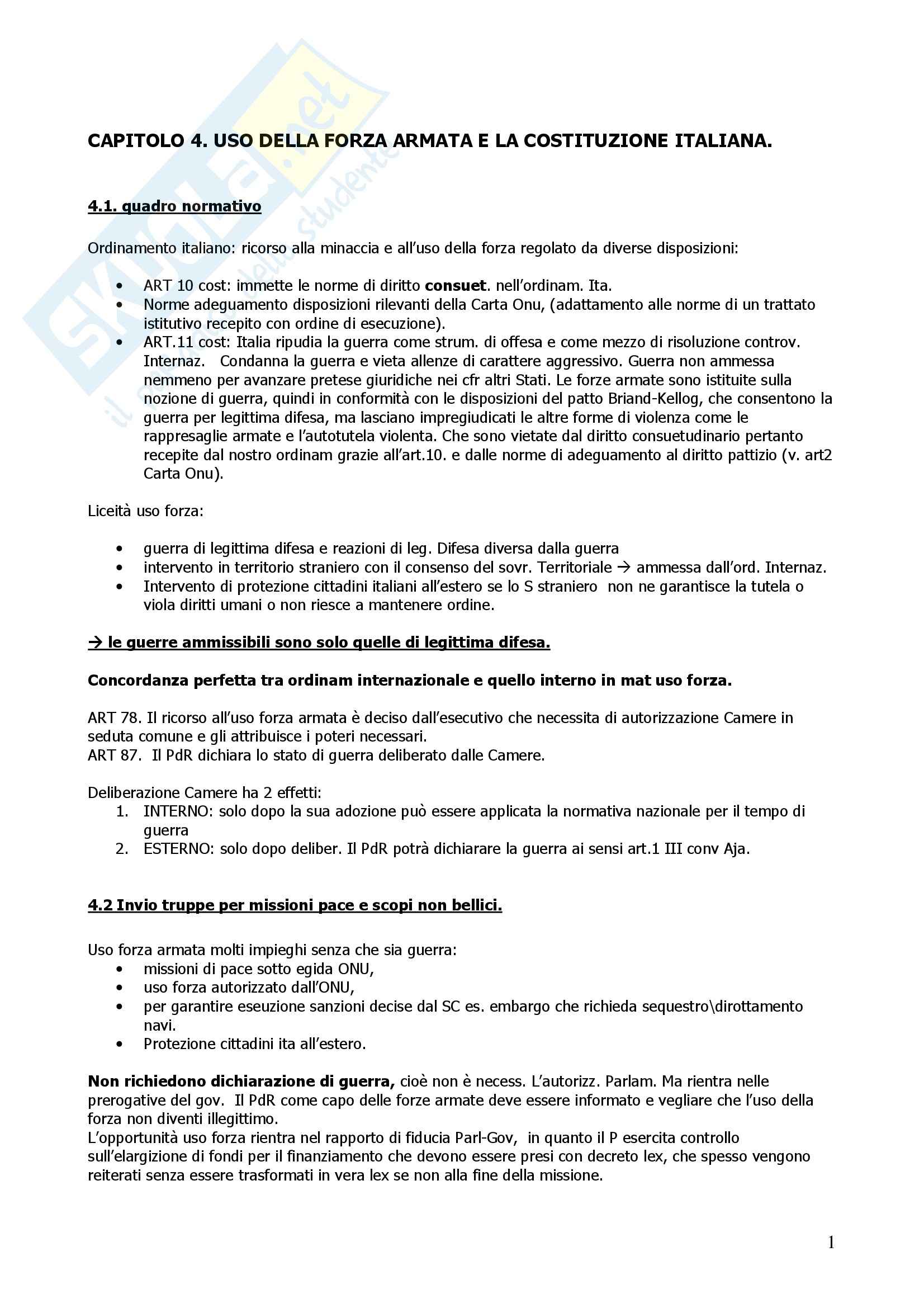 Diritto internazionale - il diritto bellico