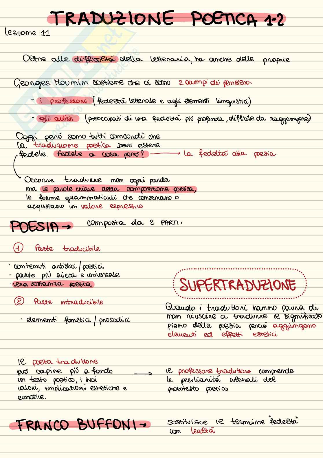 Appunti Teoria e storia della traduzione - terza parte