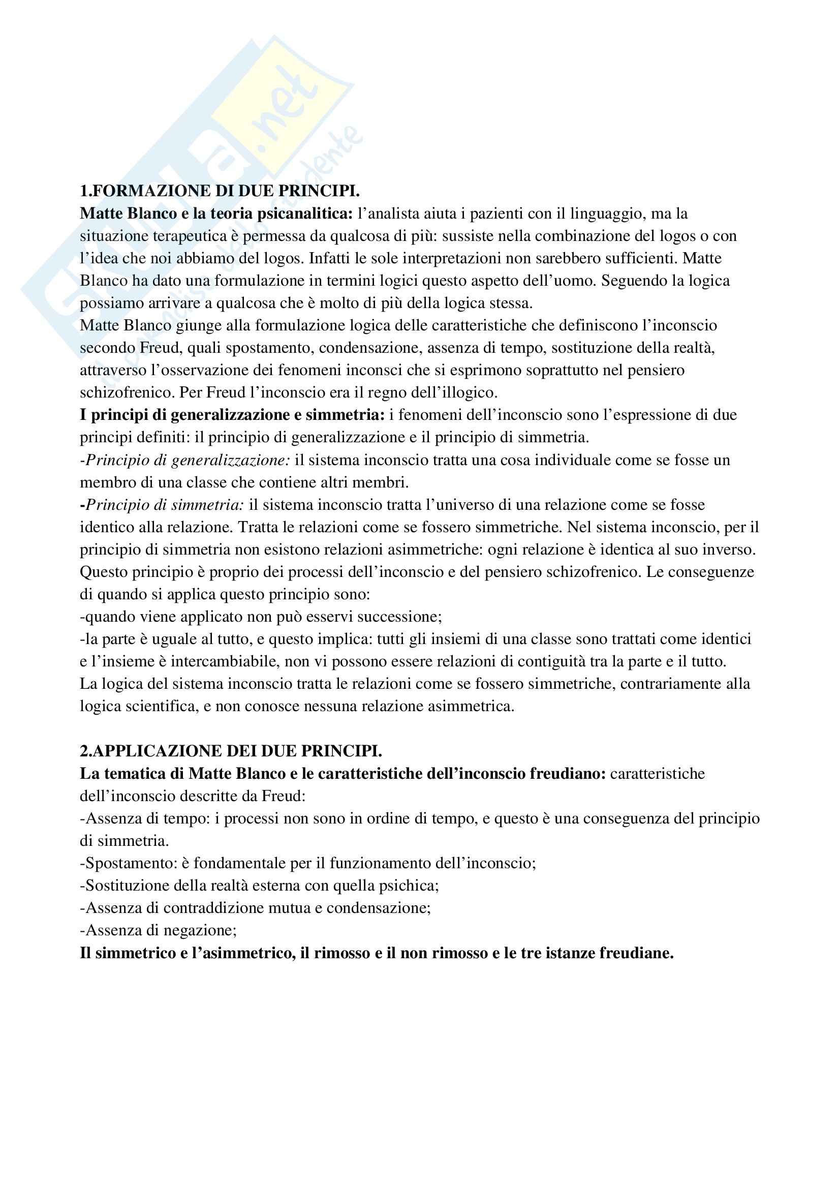 Riassunto esame Psichiatria Dinamica, prof. Cedro, libro consigliato La ...