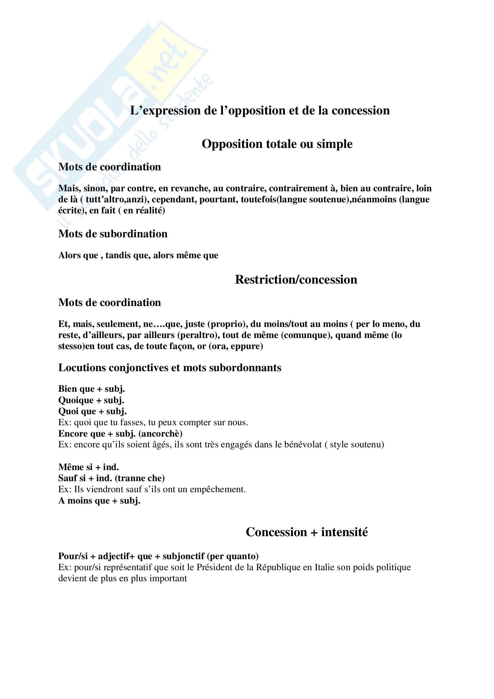 L’expression de l’opposition