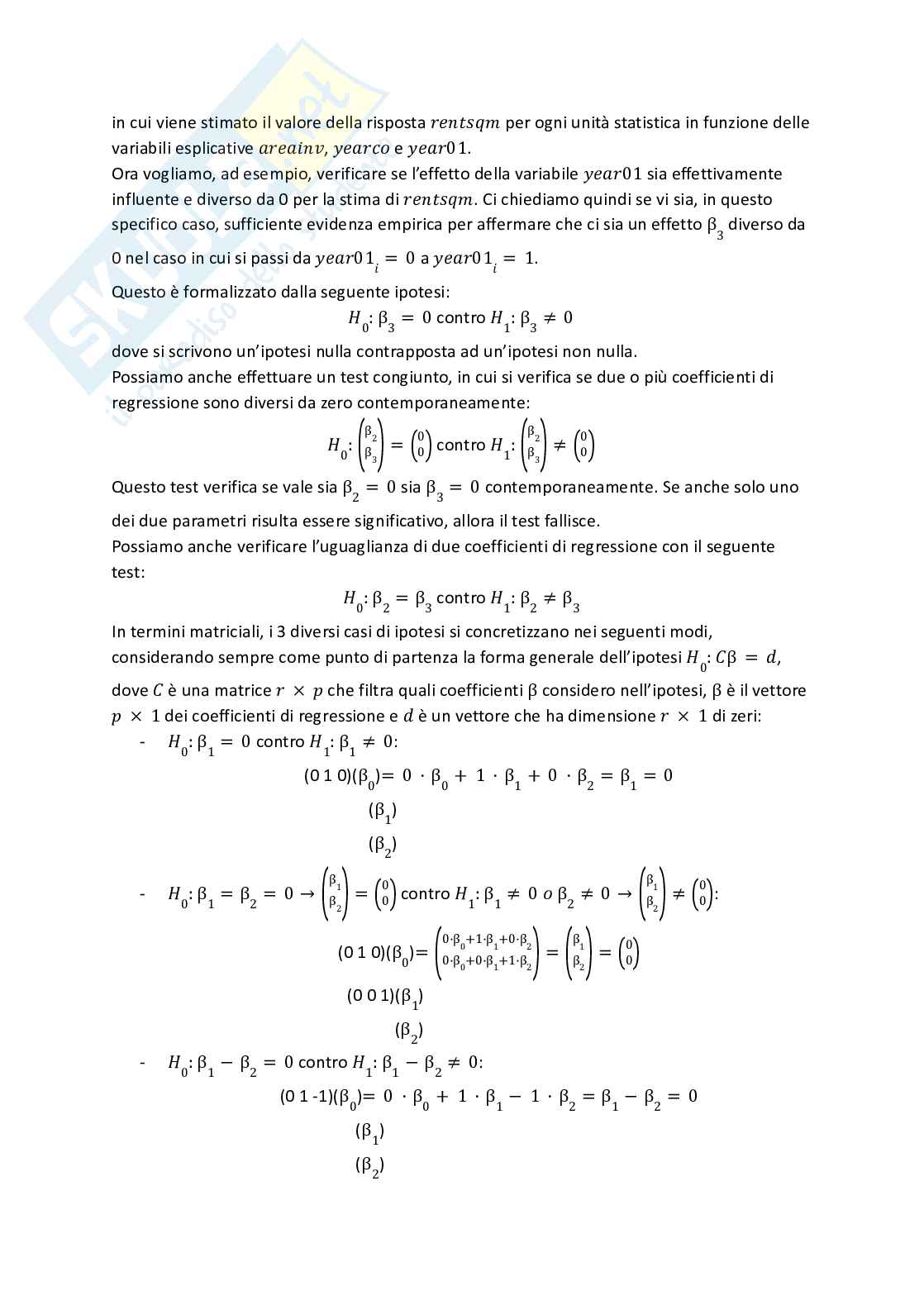 Riassunto Esame Advanced Statistical Models Prof Grilli Leonardo