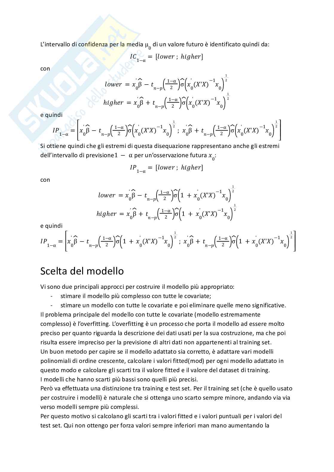 Riassunto Esame Advanced Statistical Models Prof Grilli Leonardo