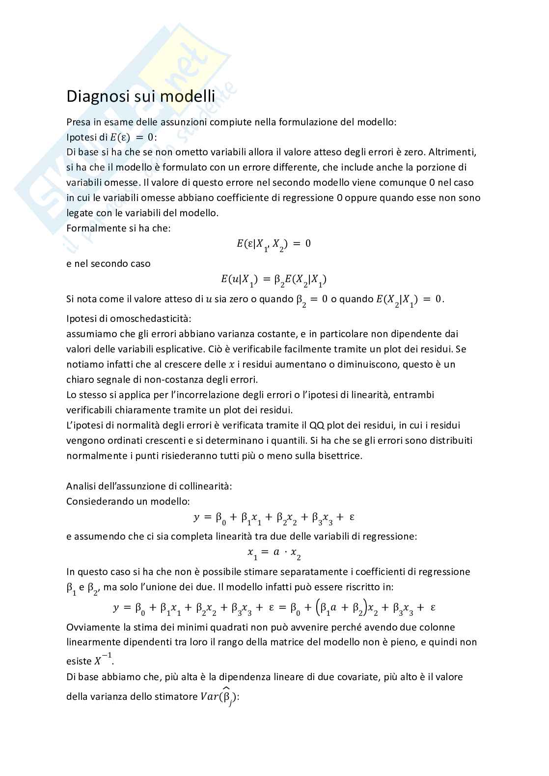 Riassunto Esame Advanced Statistical Models Prof Grilli Leonardo