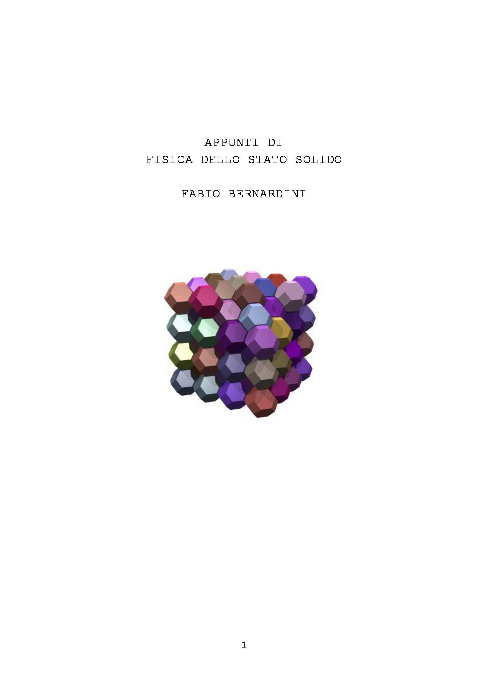 Elementi di fisica della materia - fisica dello stato solido