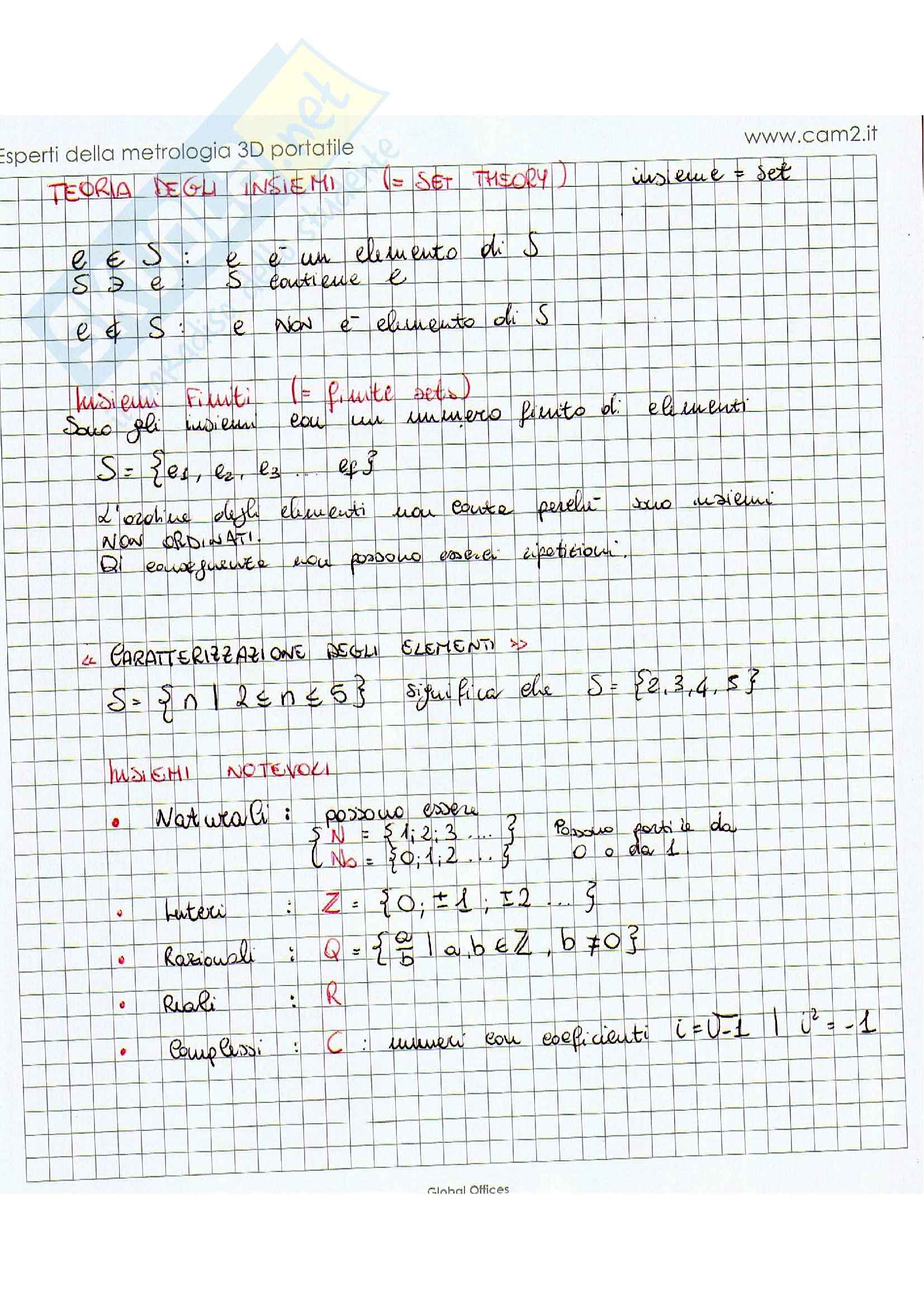 Geometria - Teoria degli Insiemi