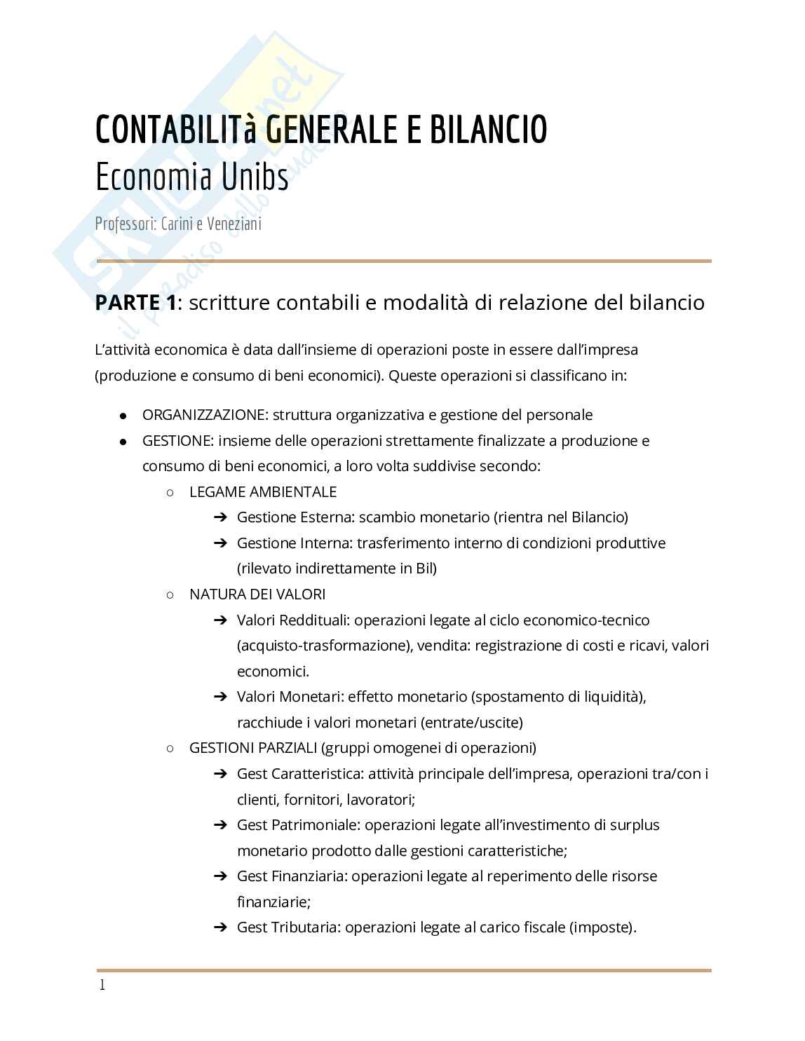 Contabilità Generale e Bilancio