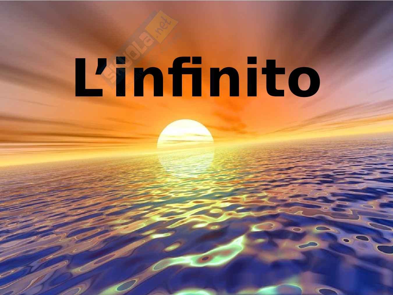 Infinito: la concezione dell'infinito in vari ambiti