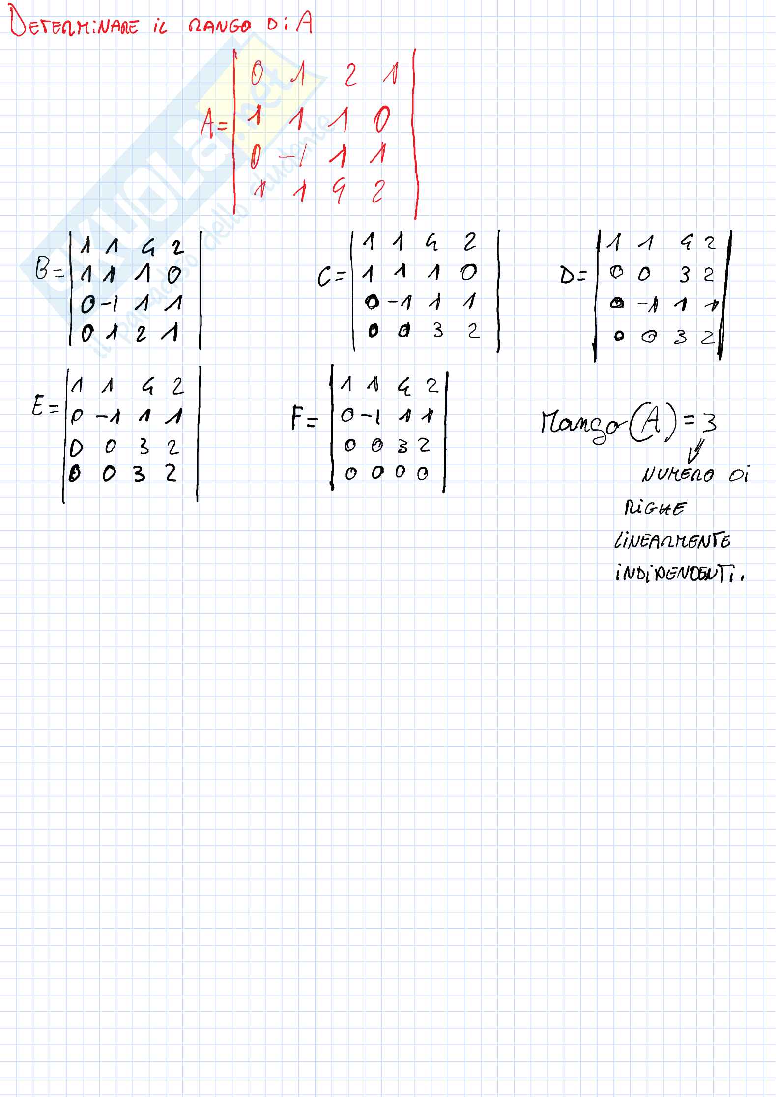 Esercizi Matrici, Norme matriciali e Gram Schmidt