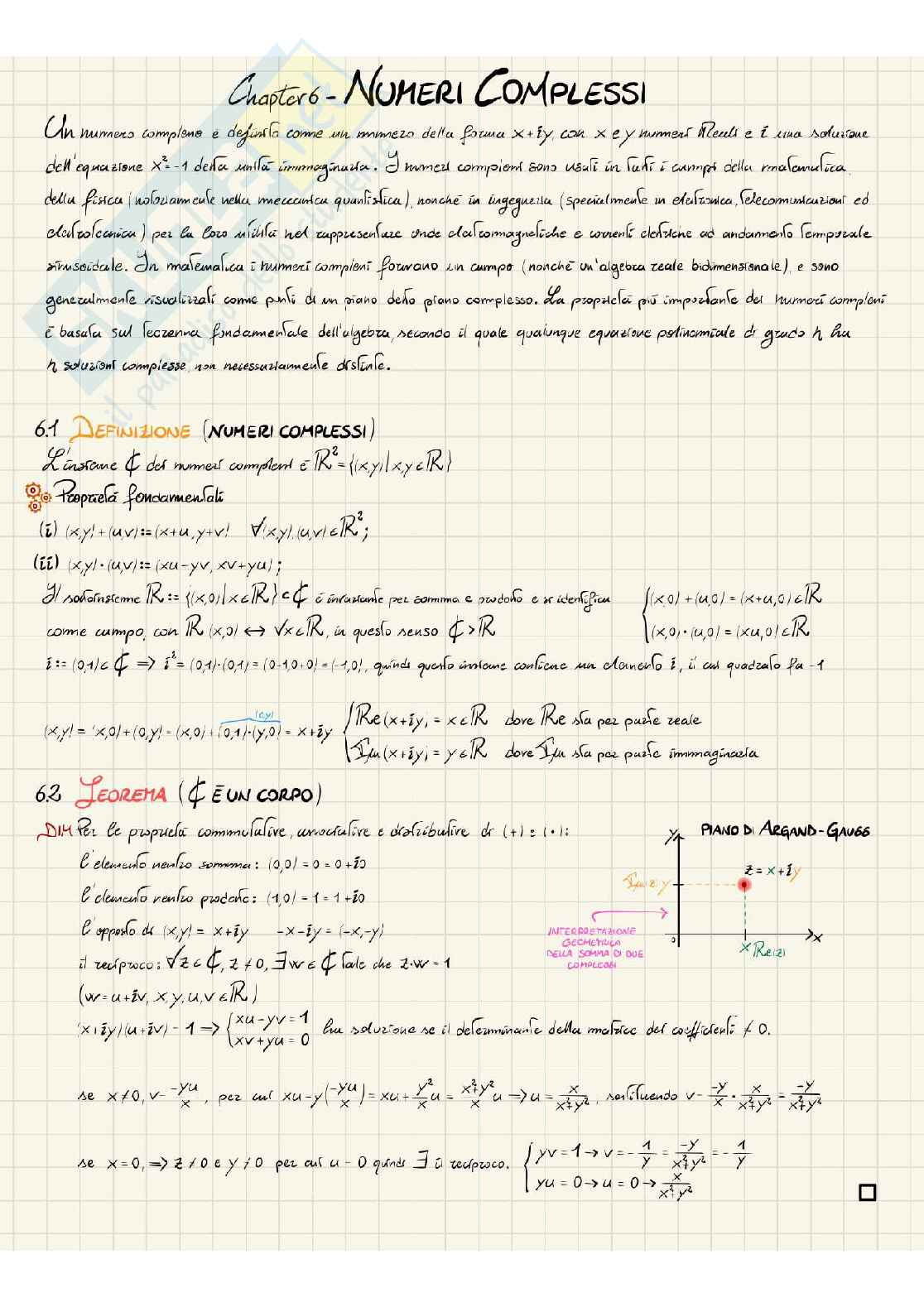 Riassunto esame Analisi matematica 1, Prof. Morsella Gerardo, libro ...