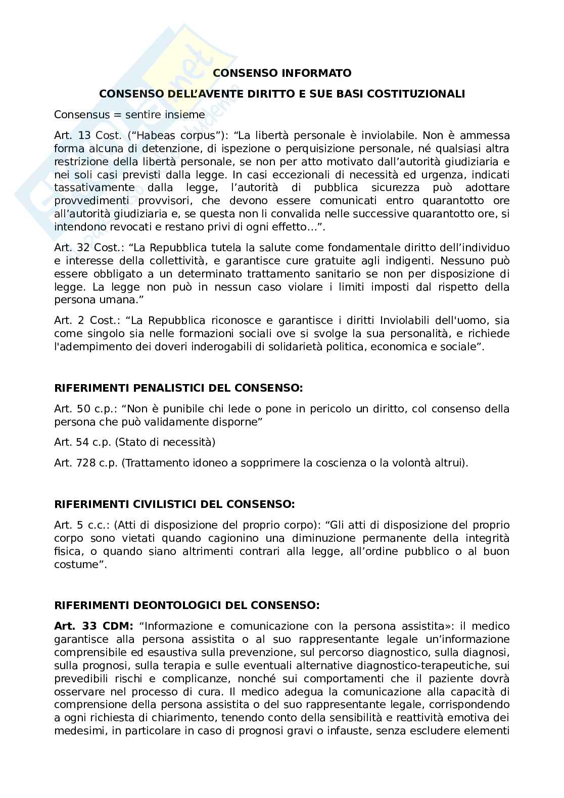 Lezione consenso informato