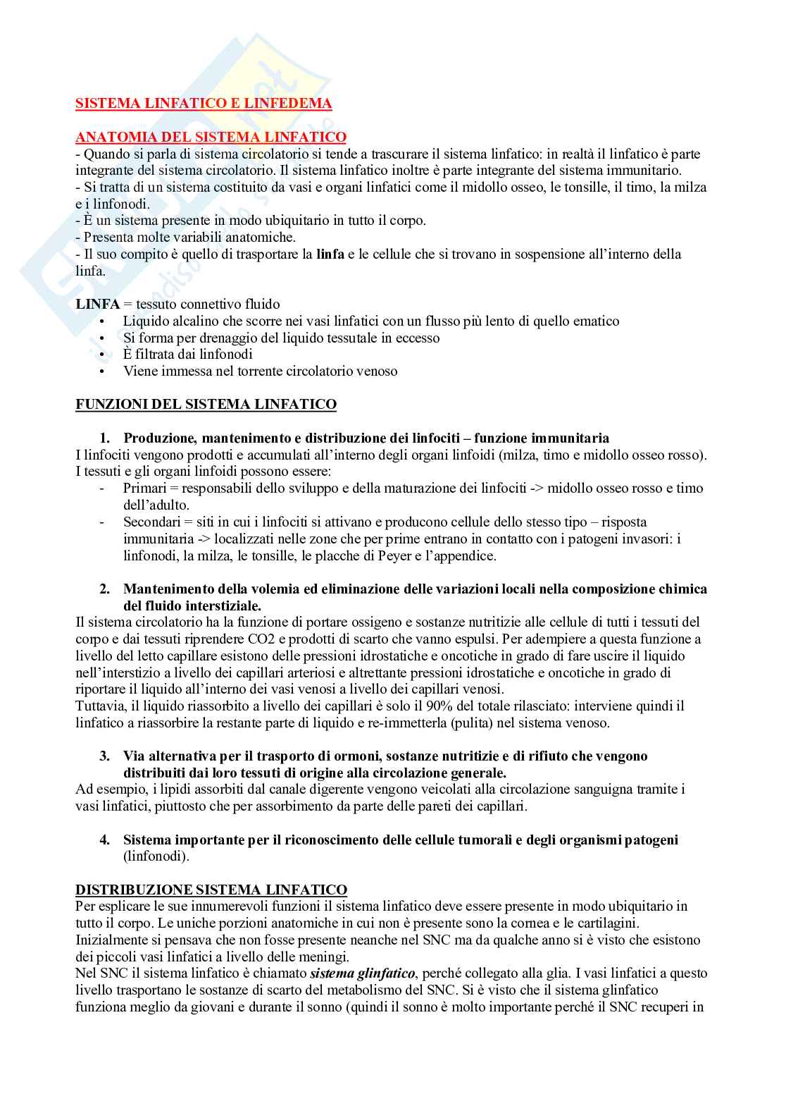 Fisioterapia - Appunti di medicina fisica e riabilitativa - Edemi e ...