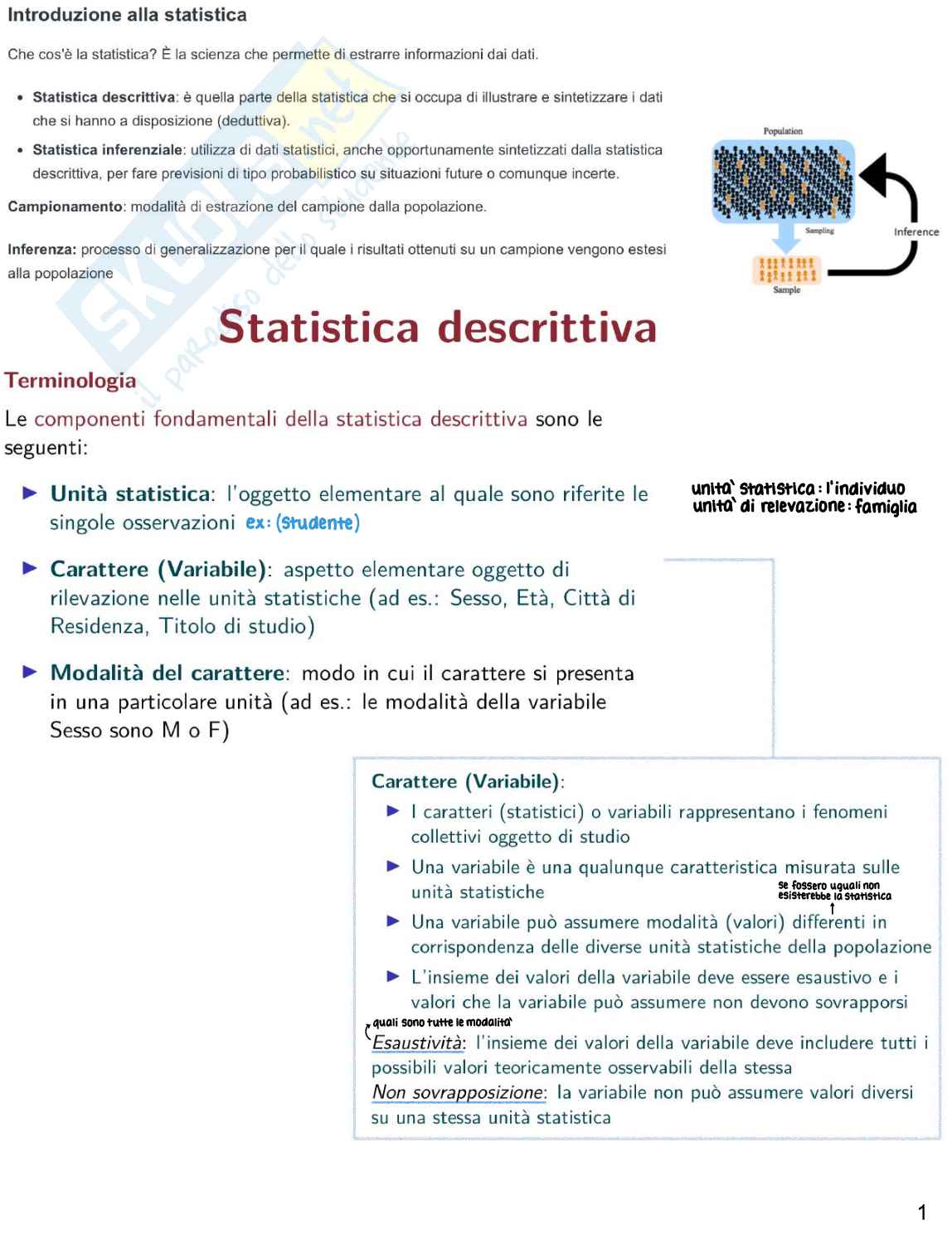 Appunti di Statistica