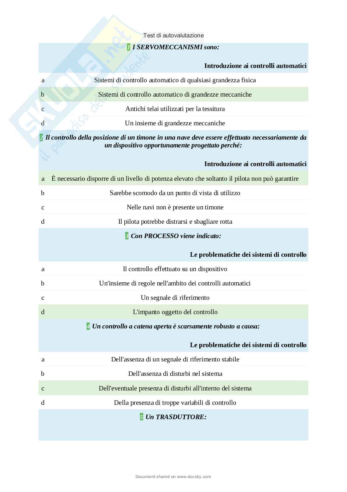 Controlli automatici