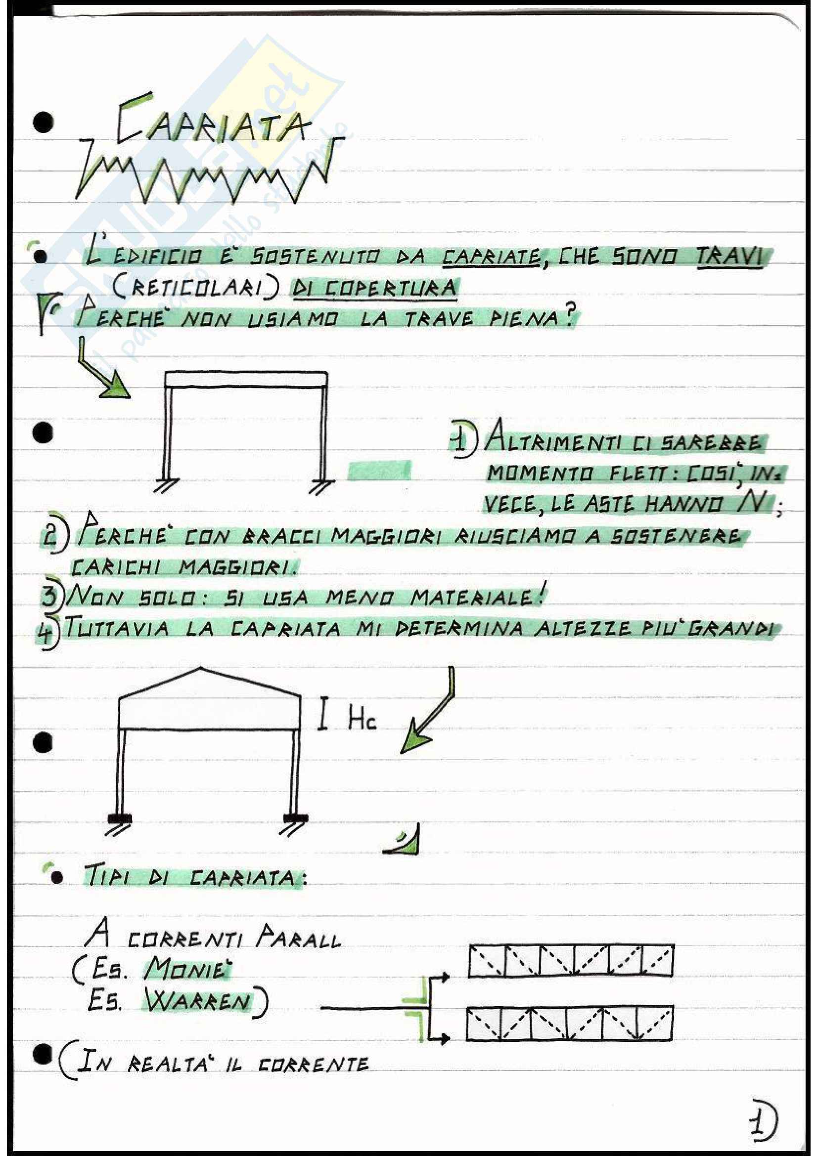 Tecnica delle Costruzioni - capriata in acciaio
