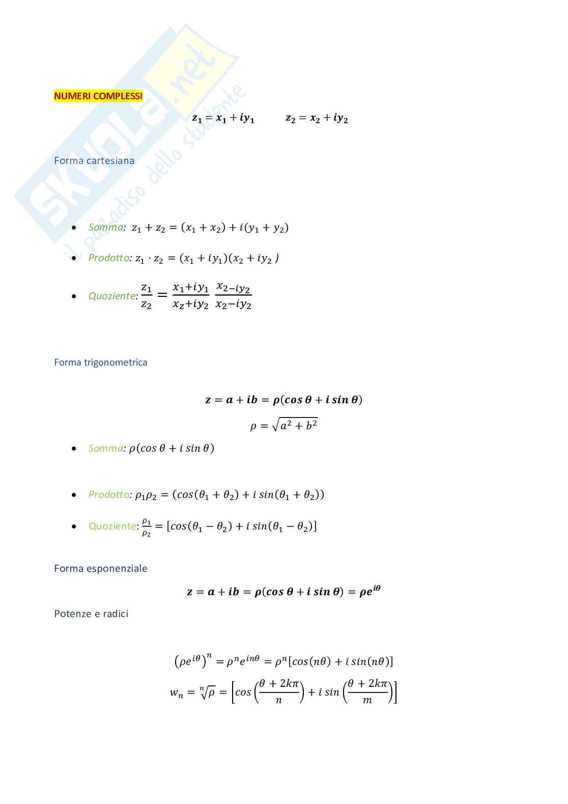 Programma di Analisi matematica 1