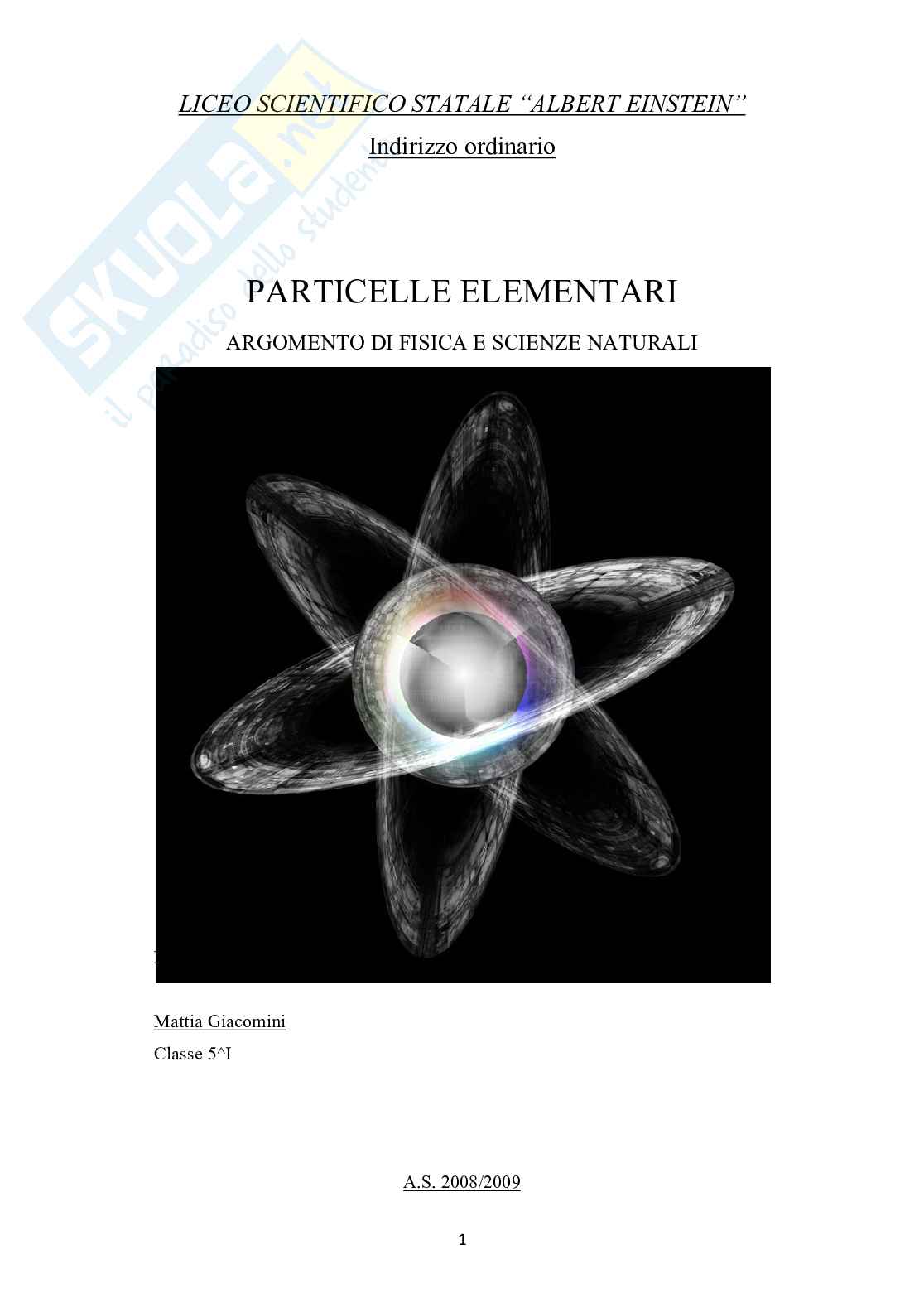 Le Particelle Elementari
