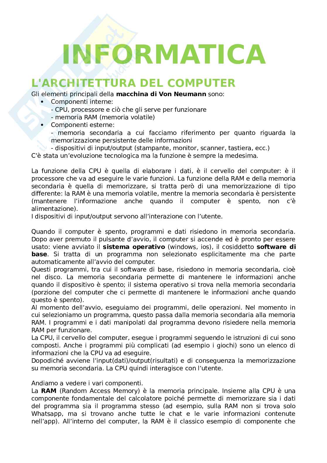 Appunti Informatica