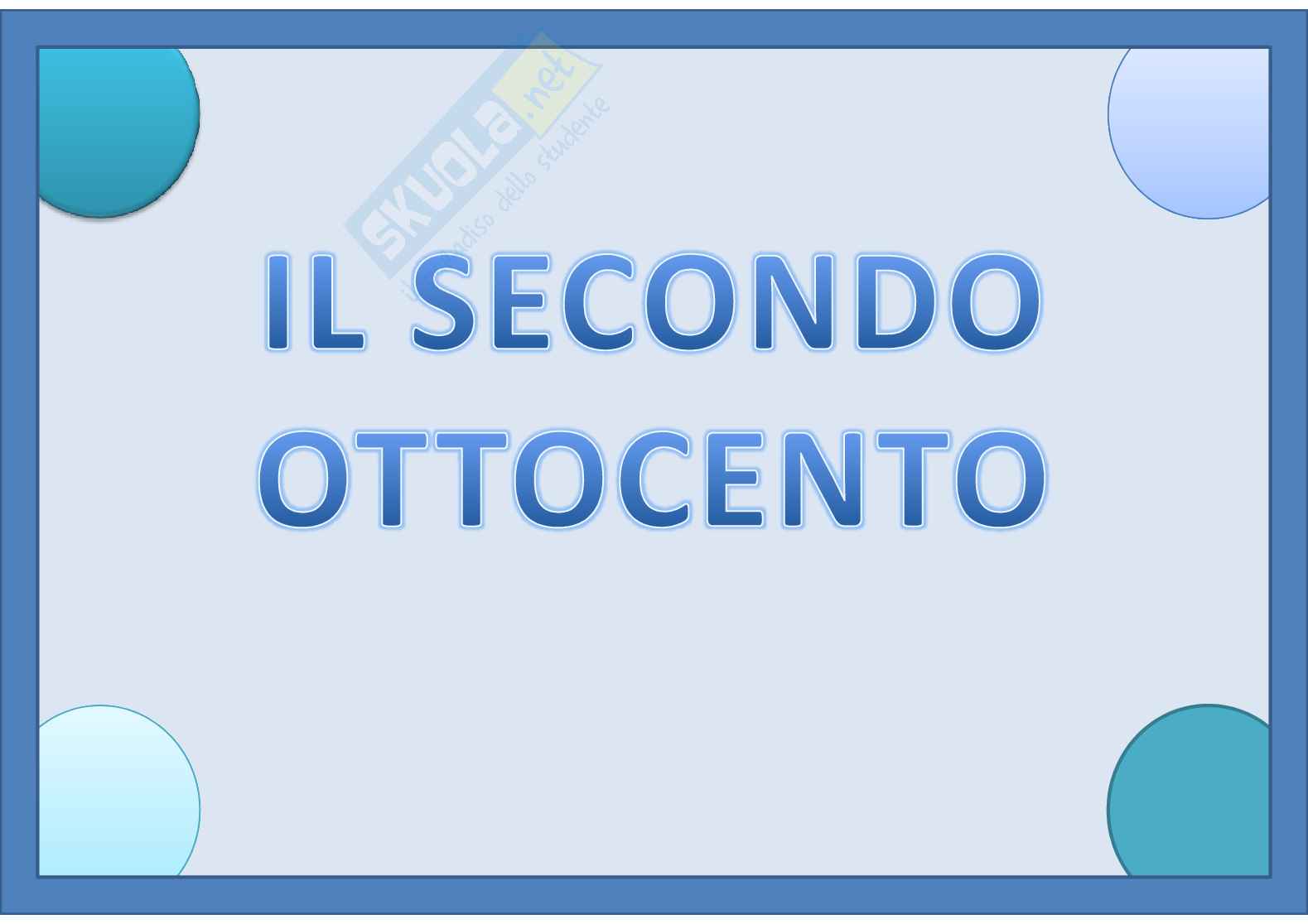 Il secondo Ottocento