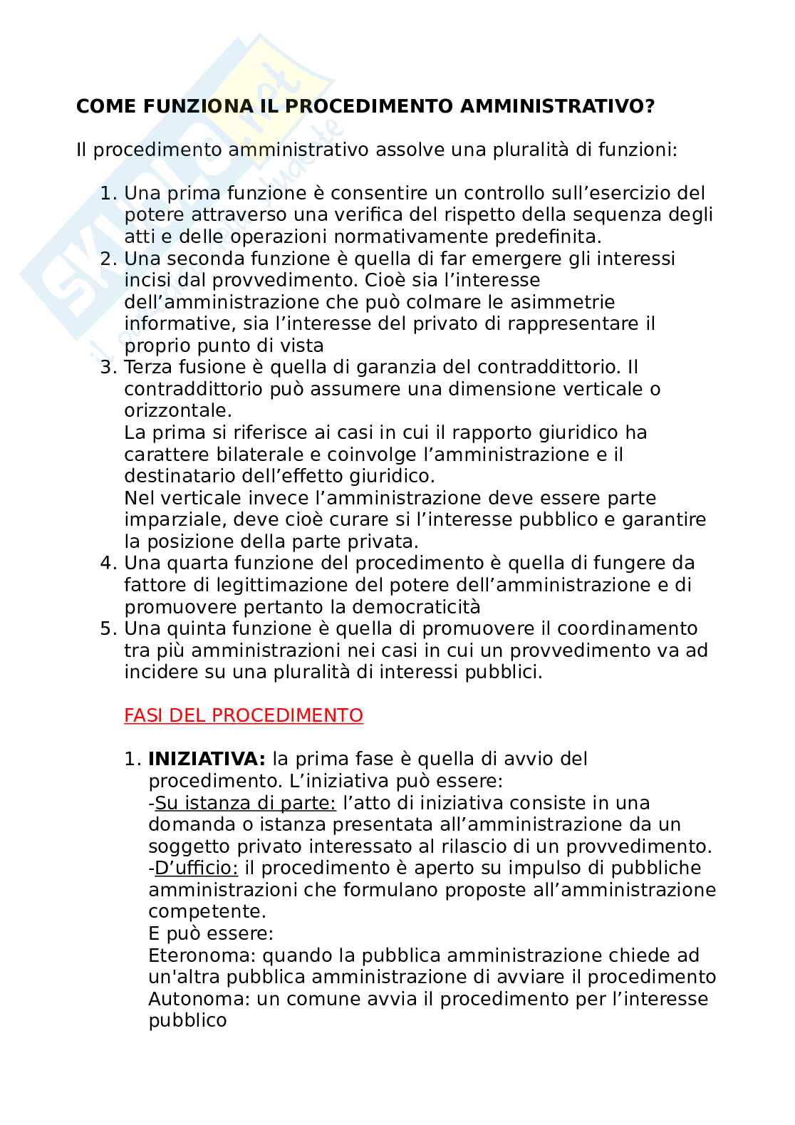 Fasi del Procedimento Amministrativo
