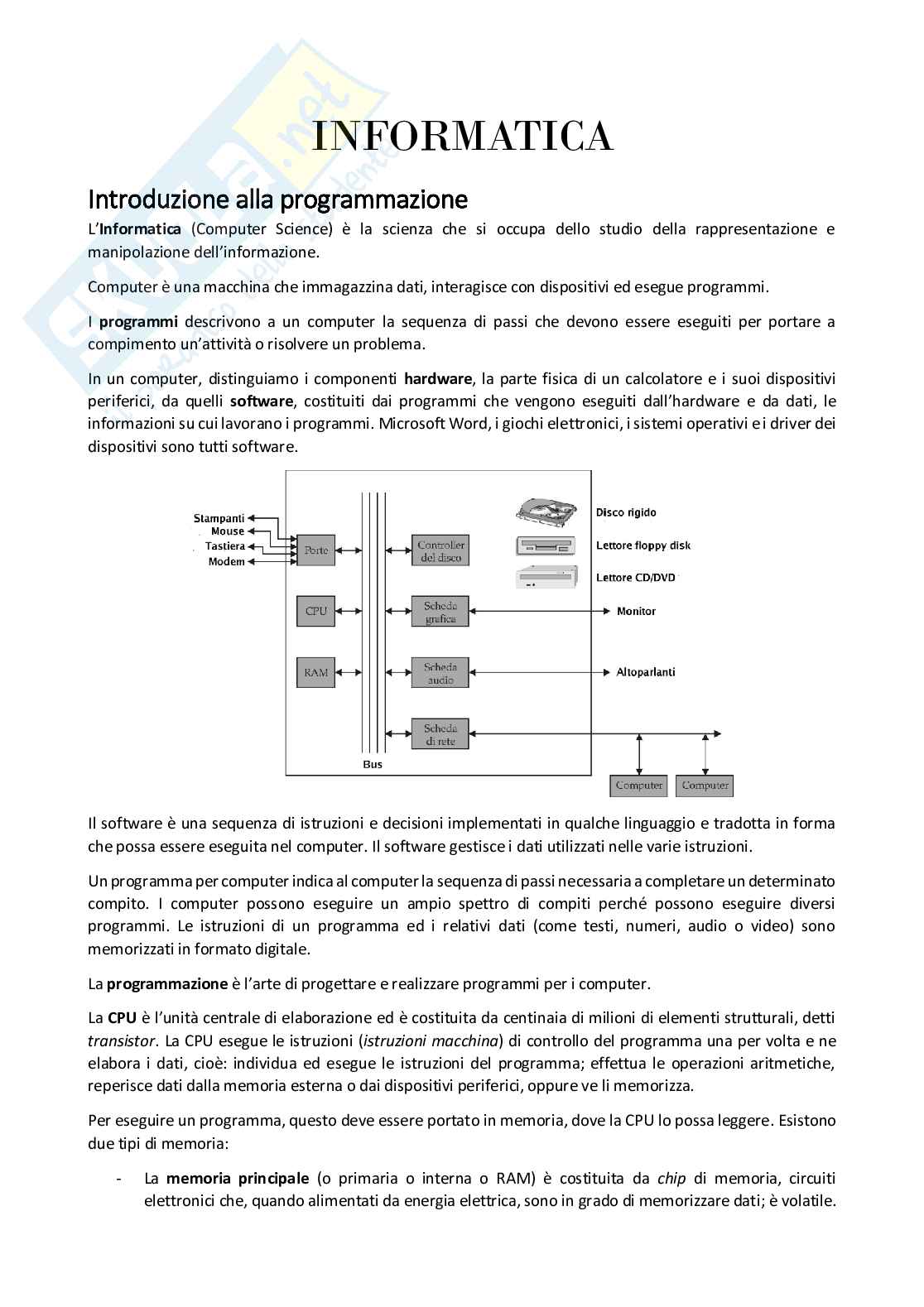 Appunti Informatica con soluzioni appelli d'esame + formulario